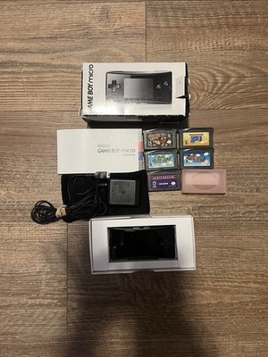 Nintendo Game Boy Micro Handheld Console With Games Super Mario Donkey ...