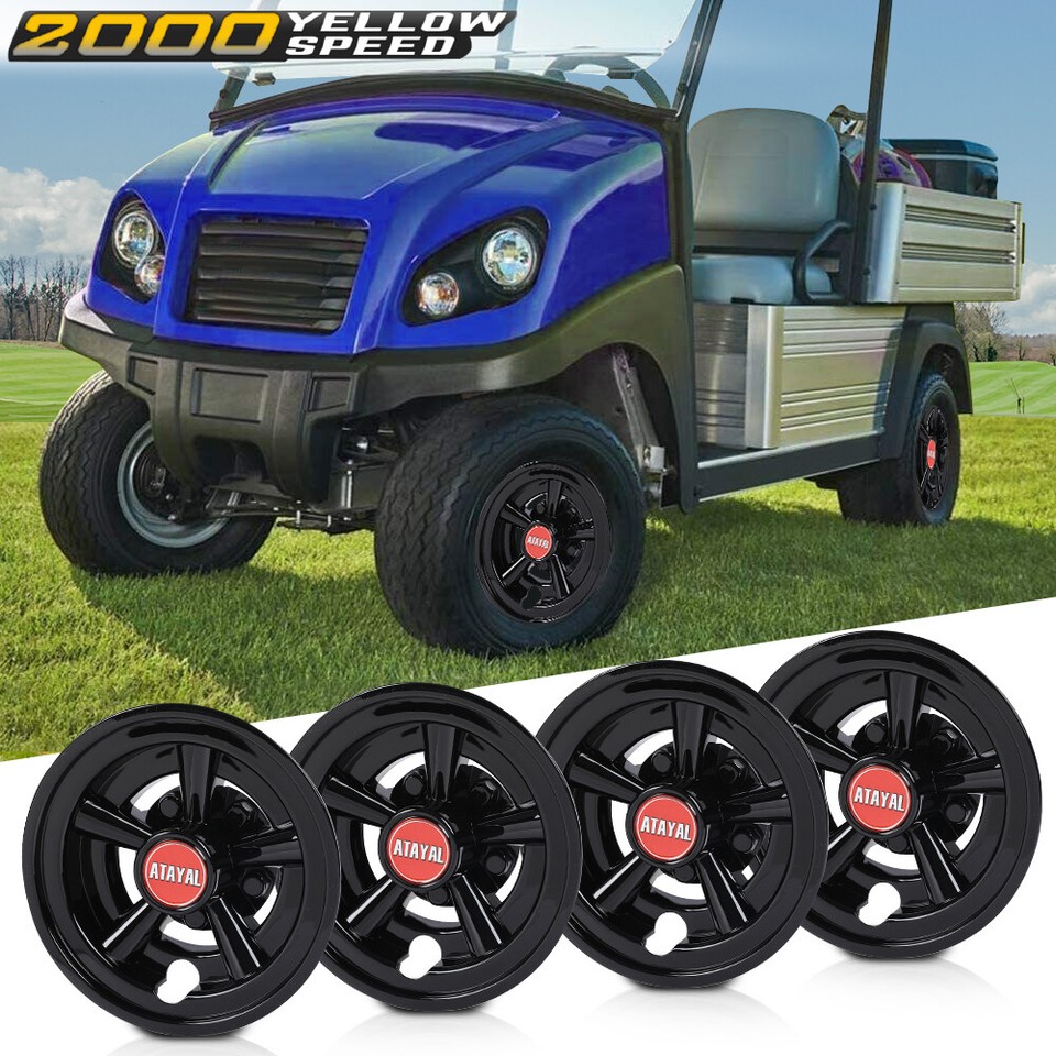 8 Inch Golf Cart Wheel Covers Hub Caps Fit for EZGO Club Car Yamaha ...