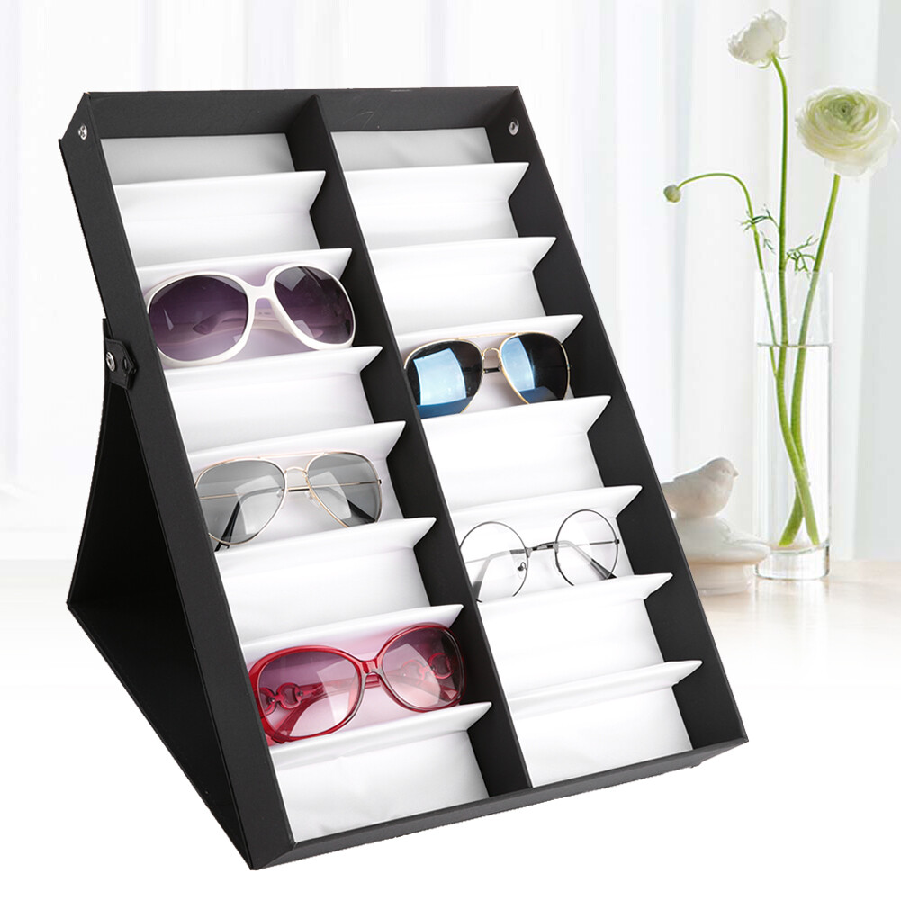 16Grids Sunglasses Display Case Glasses Eyeglasses Organizer Holder ...