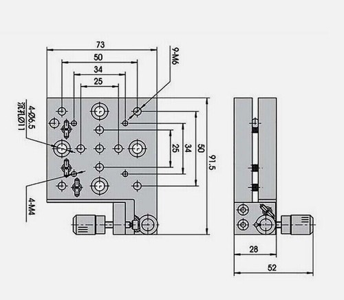 Optical Manual Dual Axis Tilting Table Precision Angle Displacement ...