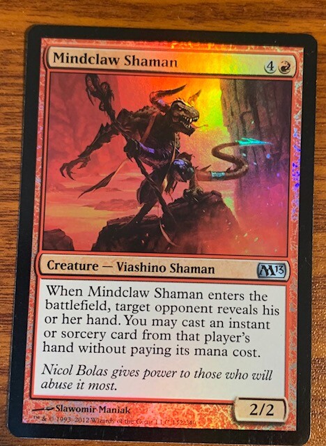 2012 Mtg Magic the Gathering Core Set 2013 Foil Mindclaw Shaman #142/ ...