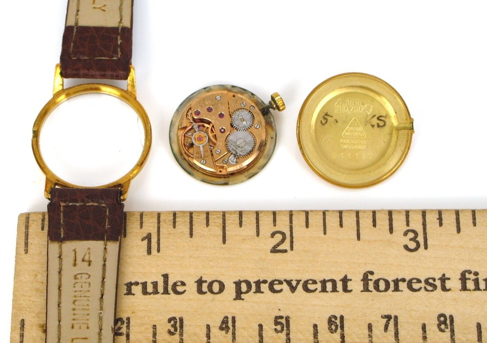 VINTAGE 18K YELLOW GOLD WOMEN'S OMEGA MEISTER DE VILLE WRISTWATCH 520 ...