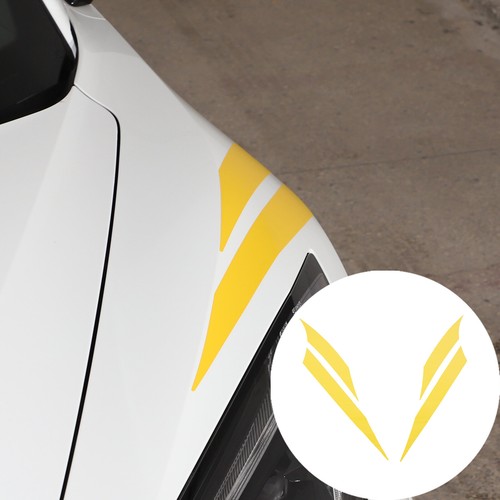 Yellow Front Fender Stripes Racing Decal Graphic Vinyls For Corvette C8 ...