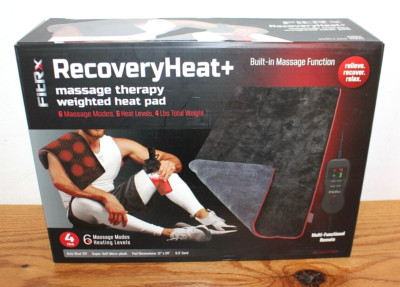 FitRx Recovery Heat + Massage Therapy 4-lb Weighted Heating Pad, 12x24 ...