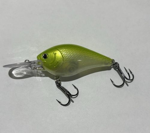 Custom Airbrushed Lucky Craft Crankbait 1.5 Deep Diver CLONE - Chartreuse Shad | eBay