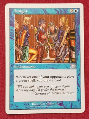Magic The Gathering 6TH EDITION INSIGHT blue card MTG | eBay
