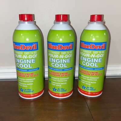 3 NEW BLUE DEVIL ENGINE COOL MAXIMUM PERFORMANCE POUR N GO EACH 16OZ | eBay
