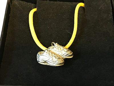 Football Boots TG166 English Pewter On 18" Yellow Cord Necklace | eBay UK