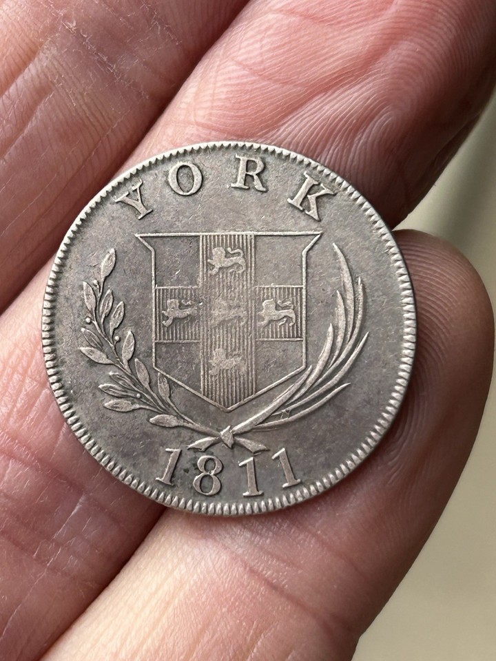 1811 York Cattle and Barber Silver Shilling Token Coin | eBay UK