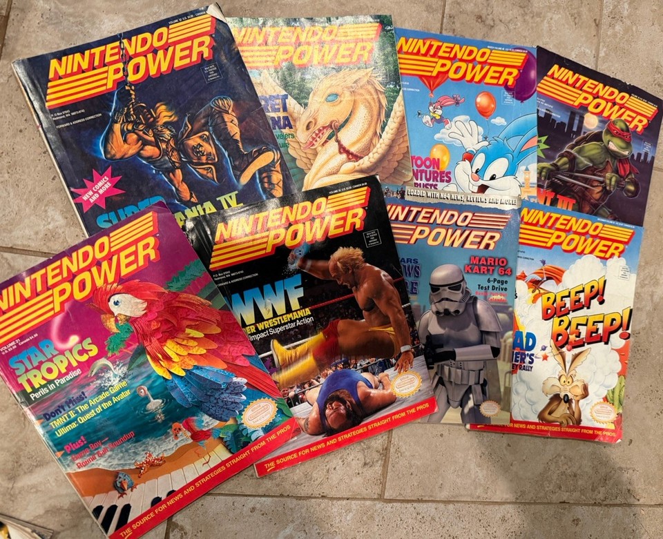 Nintendo Power Magazine Lot of 37 Used From 90s Some with Posters READ ...