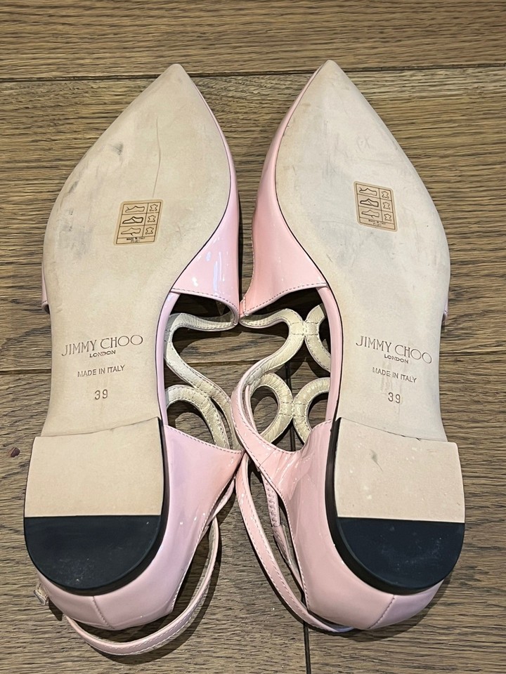 Jimmy Choo Lancer Ballerina Shoes Pink EU 39 UK 6 | eBay