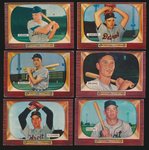 1955 Bowman DETROIT TIGERS -Near Team Set (16 of 17) w/ HARVEY KUENN ...