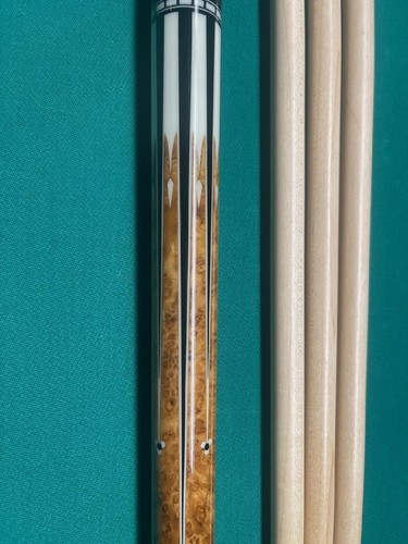 JD custom cue fancy 3 shafts Blk leather wrap Radial pin joint 18.8oz ...