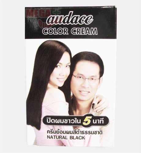 Audace Hair Color Cream NATURAL BLACK COLOR 5 Mins Hair Cover Treatment ...