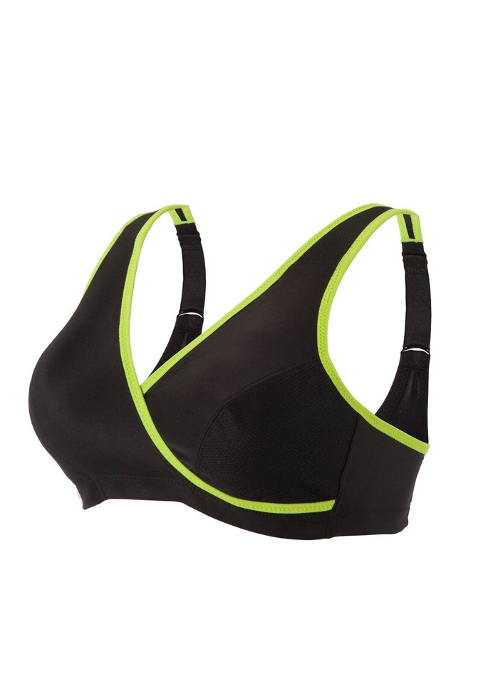 BLACK Brand Name 38B 38C (Low-Impact) 2-N-1 SPORT Bra (WICKS) Wide ...