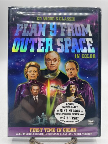 PLAN 9 FROM OUTER SPACE-1959 DVD Like New Colorized & B&W W/ Features ...