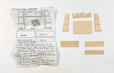 Dollhouse Miniature Choo Choo Shelf Kit 7 Pc. Unfinished Homemade W ...