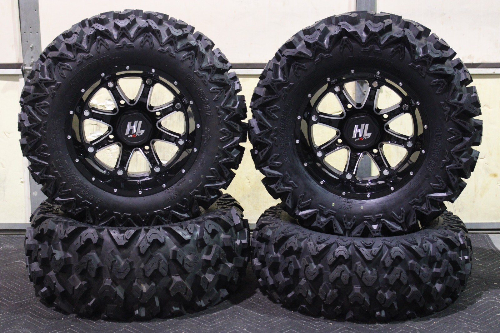 KAWASAKI MULE PRO FXT 27" RIP SAW RADIAL ATV TIRE 14" HL4 WHEEL KIT ...