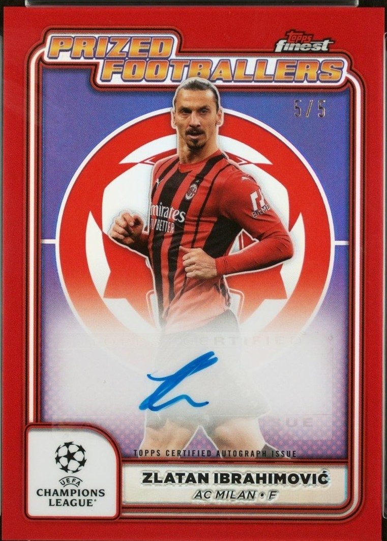 2024-25 Topps Finest Uefa Club Competitions - Prized Footballers Zlatan ...