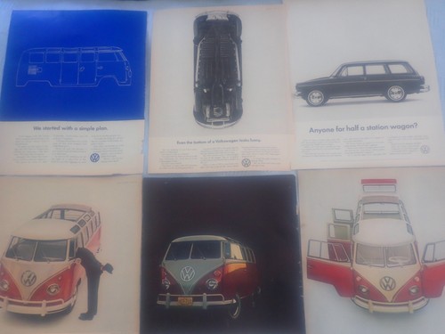 Vintage 1960s Volkswagen Bus,Bug and Squareback Sedan Print Ad Lot 6 ...