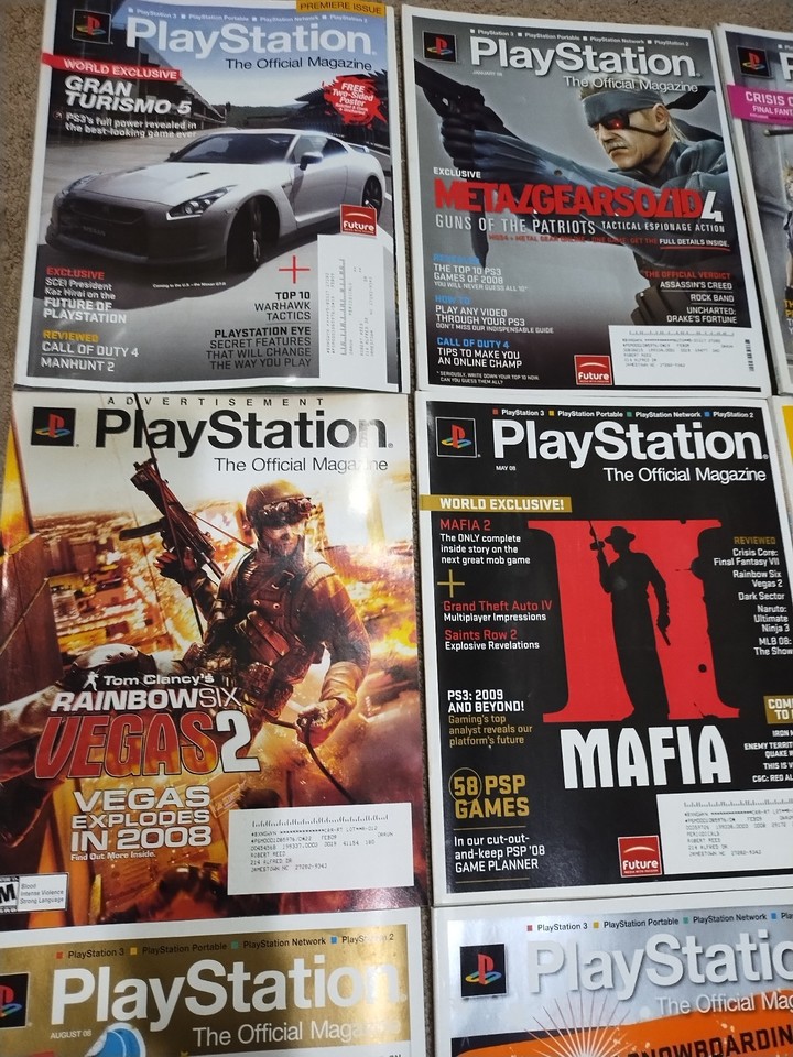 PlayStation The Official Magazine First 15 Issues Run #1-15 (2007-2009 ...