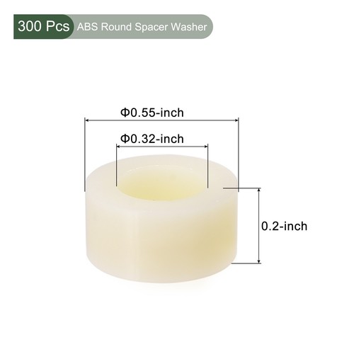 300 Pcs Spacer Washer,Great for Robot, Drone (Beige, ID 8.2mm OD 14mm L ...
