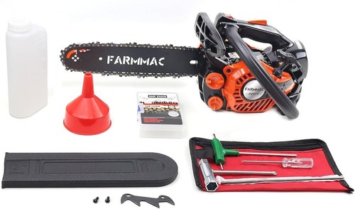 FARMMAC 2511 12" Gas Chainsaw 25cc 1.36HP 2-Cycle Engine Top Handle ...