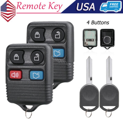 2 New Replacement Keyless Entry Remote Control Key Fob For Ford Lincoln ...