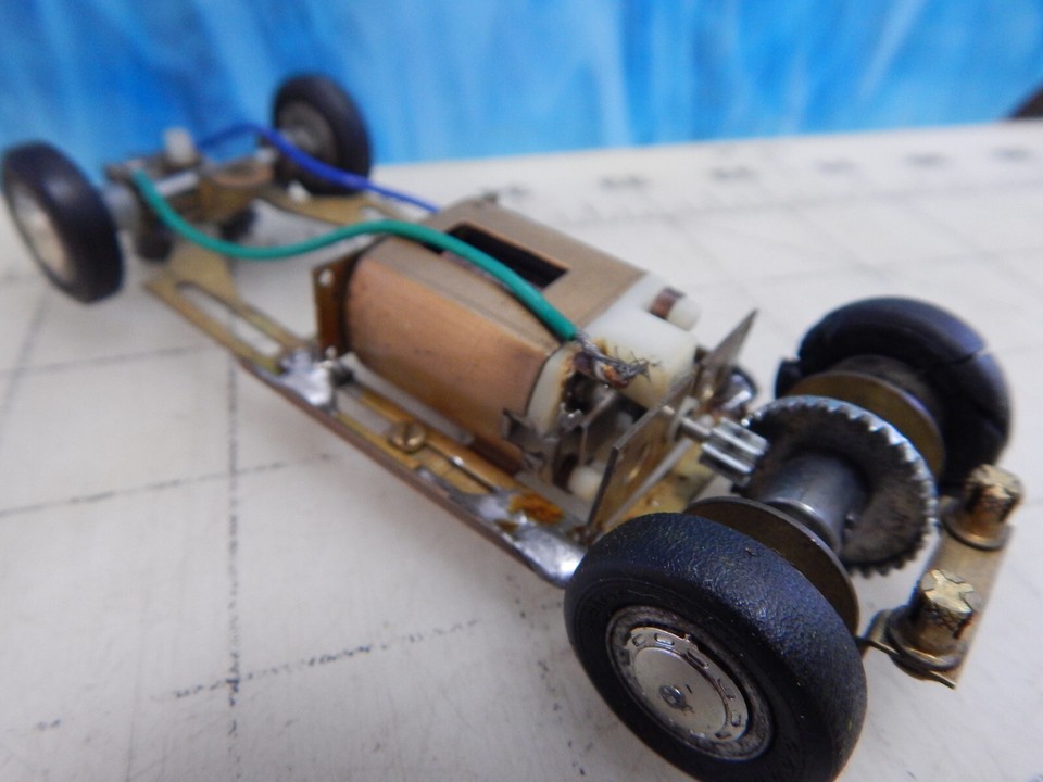 Vintage 1/32 Cox /Monogram model Slot Car chassis 5" long goodyear ...