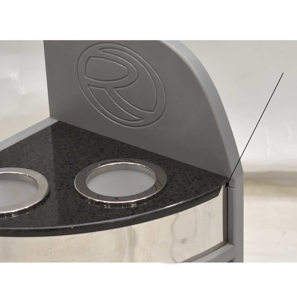 Regency Pontoon Boat Corner Storage Shelf Gray LED Cup Holders | eBay