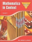 Mathematics In Context, Level 1 - Hardcover By HOLT, RINEHART AND ...