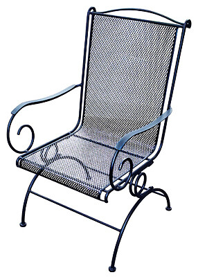 Uptown Patio Collection Coil-Spring Rocker, Black Steel (2pk) | eBay