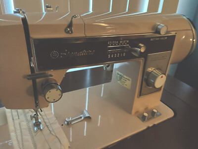 Vintage Montgomery Ward Signature Sewing Machine Cabinet Chair Cams ...