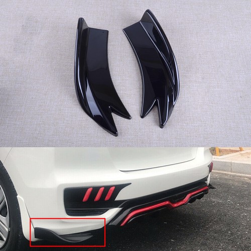 2xCar Rear Bumper Spoiler Lip Wrap Angle Splitter Diffuser Winglet ...