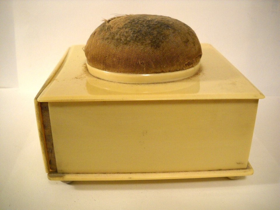 Antique Edwardian Celluloid Drawer/Box Sewing Pin Cushion 1890 | eBay
