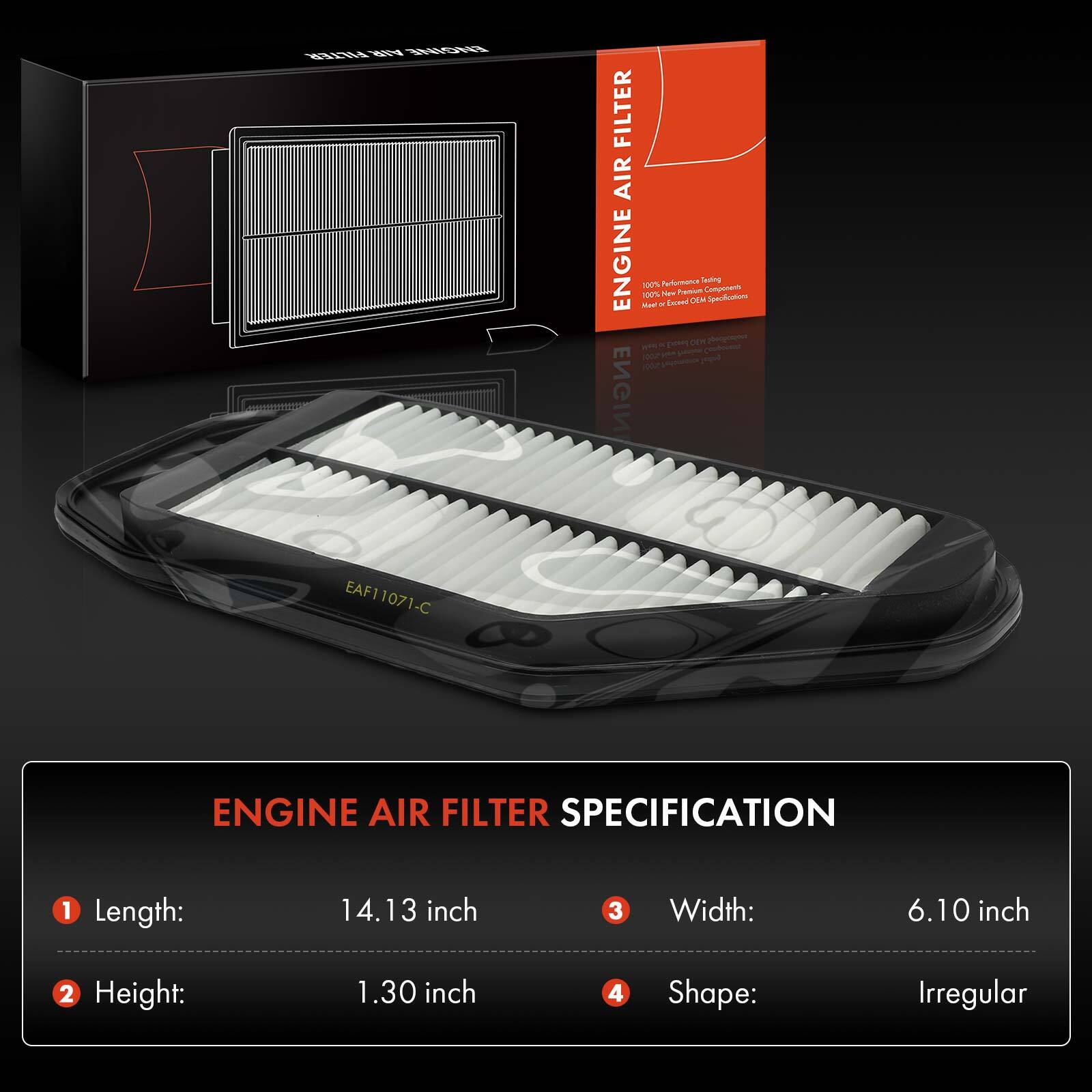 New 2pcs Front Side Engine Air Filter for Chevrolet Spark 2013 L4 1.2L ...