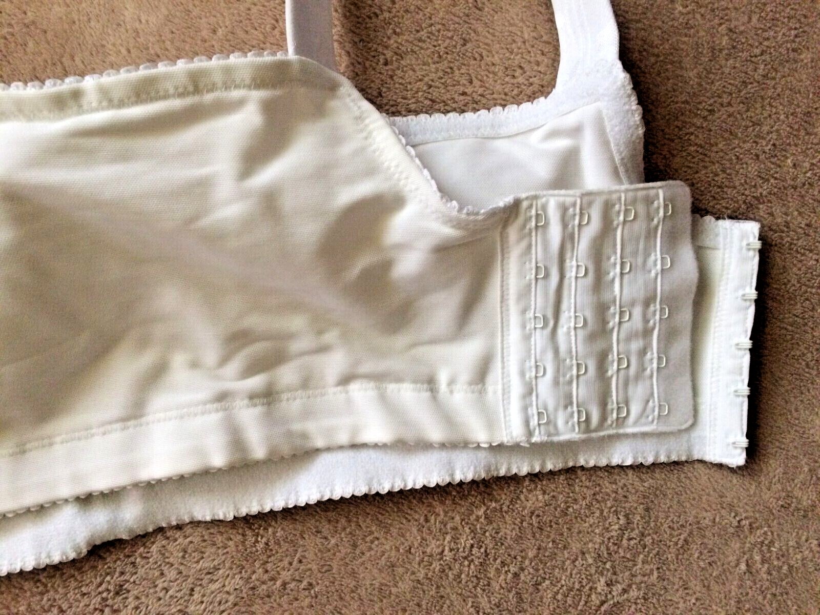 Elila BBW 50F White Jacquard Soft Cup Bra Style 1305 Nwot | eBay