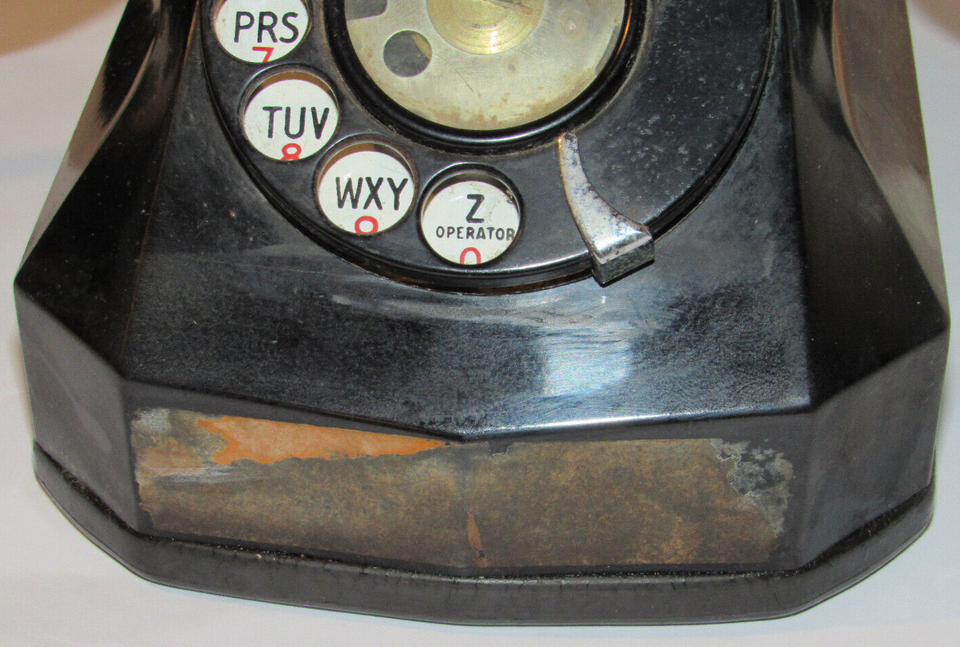 VINTAGE AUTOMATIC ELECTRIC MONOPHONE ROTARY DIAL DESK TELEPHONE/PHONE ...