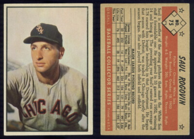(67447) 1953 Bowman Color 75 Saul Rogovin White Sox-EX | eBay