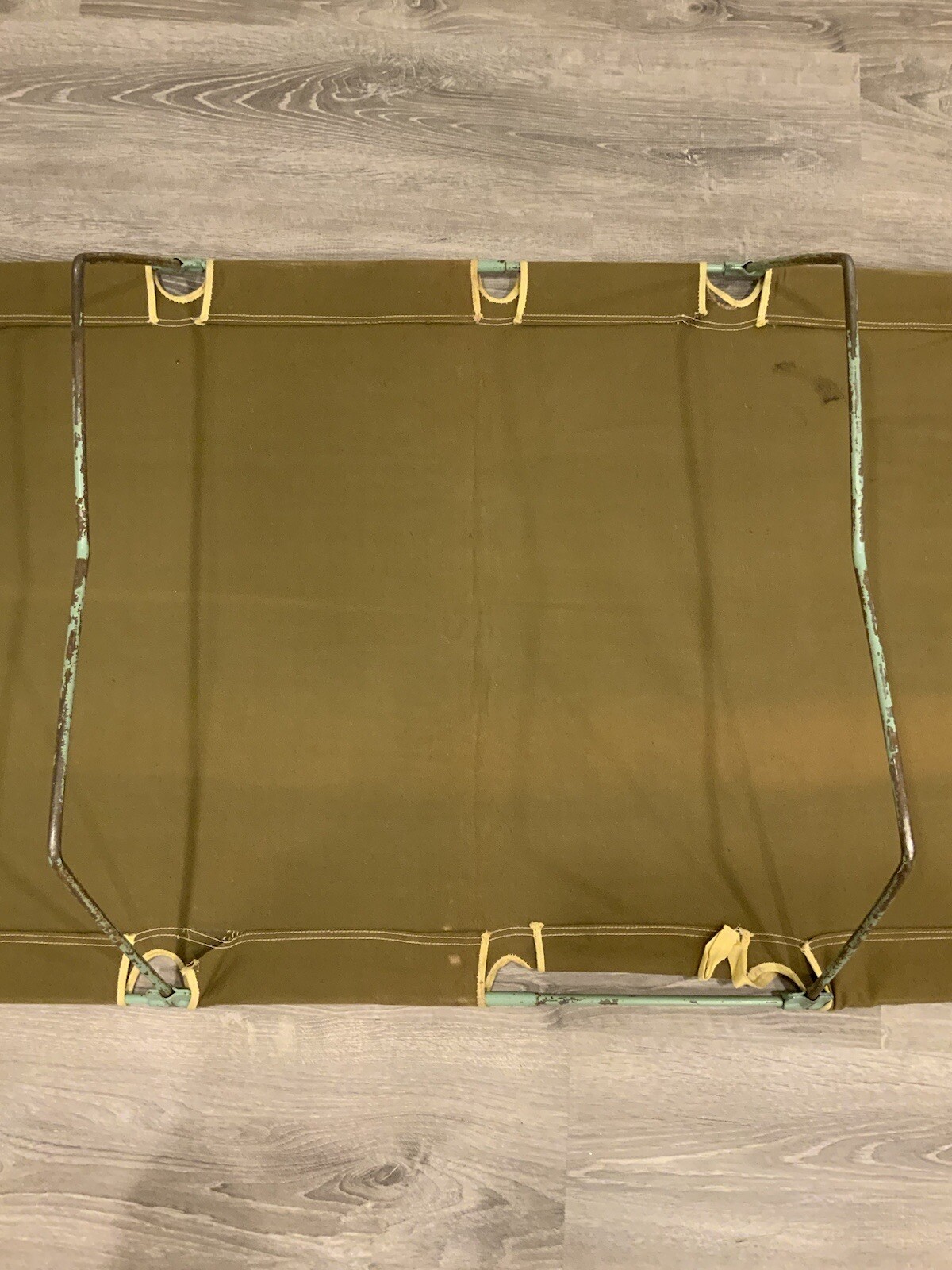 Vintage Military Cots Steel Wire Spring Frames with Canvas Top - Rare ...