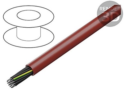 23143-HEL5 23143 Cables SiHF 18G2.5mm² Cu Line Silicone rubber brown ...