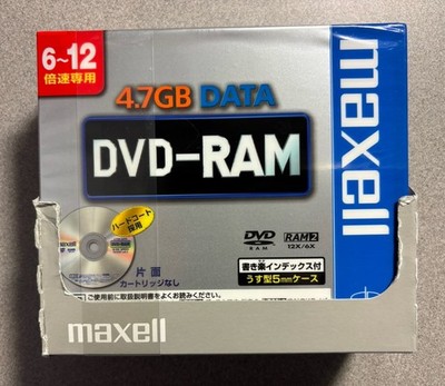 [SEALED x 10] Maxell DVD-RAM 4.7GB Data 6X/12X Speed Rewritable MADE IN ...
