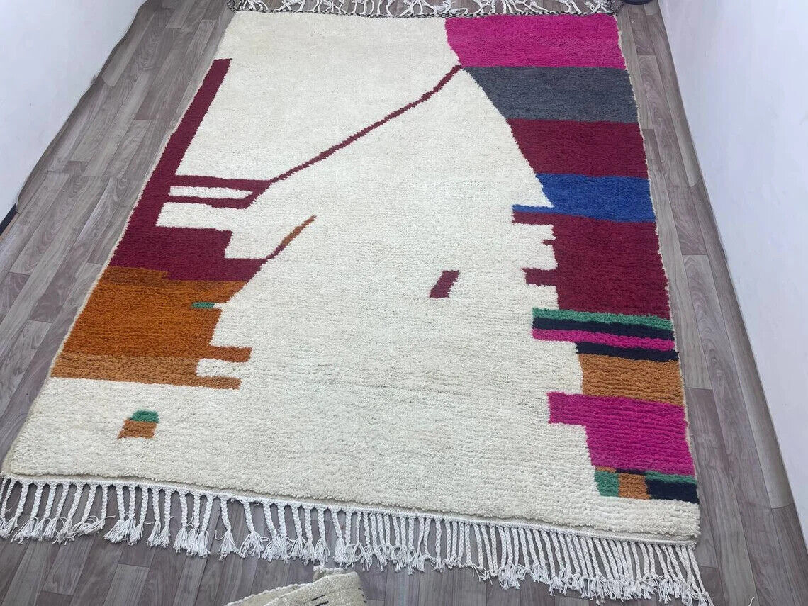 Colorful Berber Rug 8x10, Handmade Bohemian Carpet, Moroccan ...