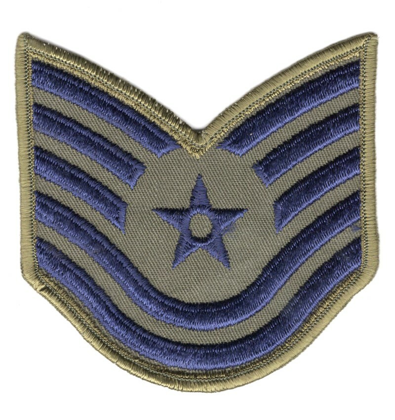 USAF Air Force Chevrons - Technical Sergeant (single) - 4" subdued on ...