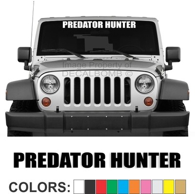 Predator Hunter Windshield Decal Sticker Turbo Truck Diesel Coyote Bear ...