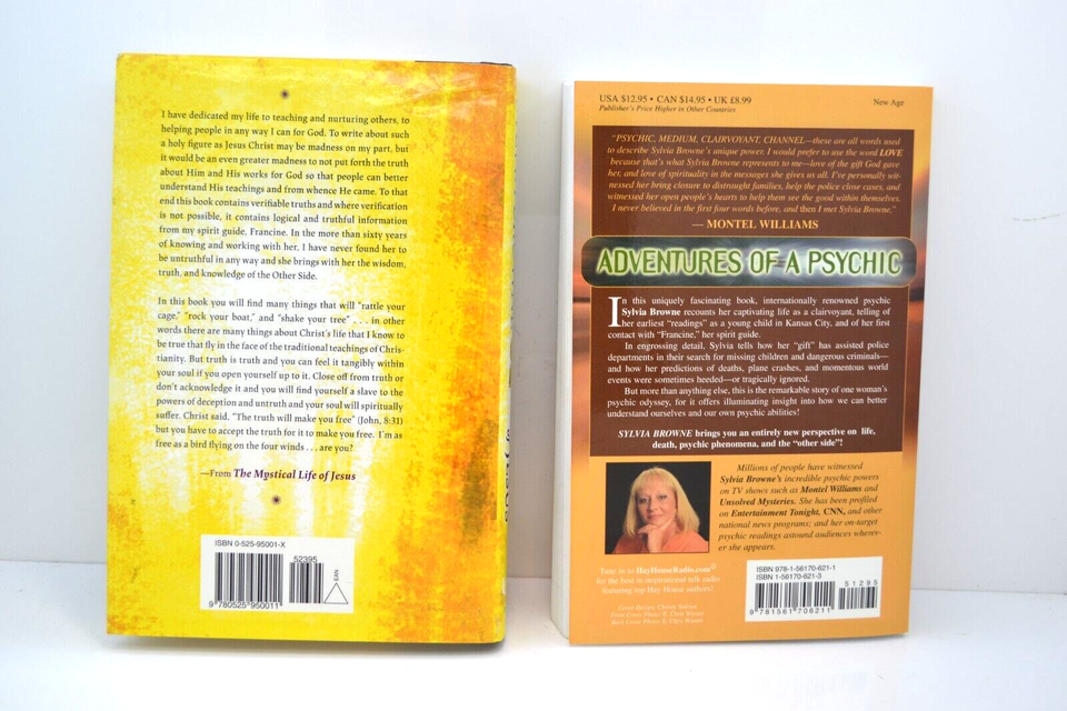 Sylvia Browne Lot Of 2 Psychic Books Mystical life of Jesus | eBay