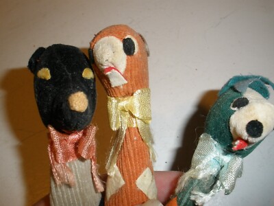 Vintage Lot of 3 Finger Puppets 3-3 1/2" Tall (SU149) | eBay