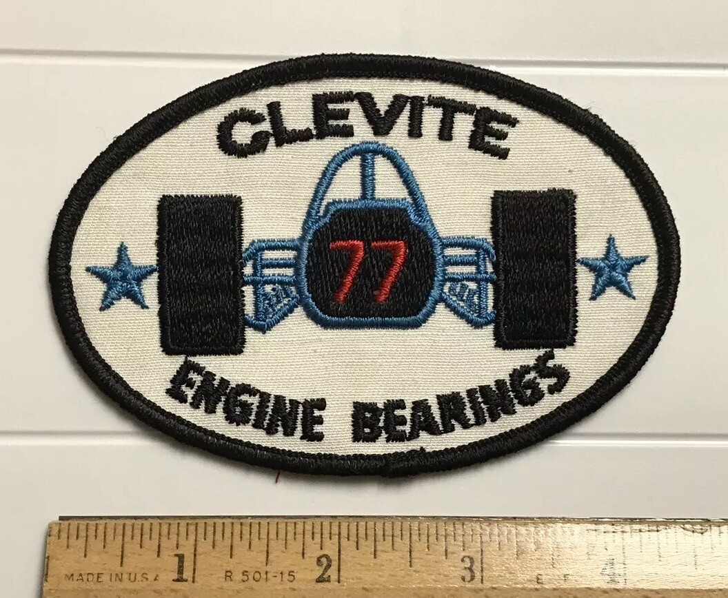 Clevite Engine Bearings 77 Race Car Logo Souvenir Embroidered Patch ...