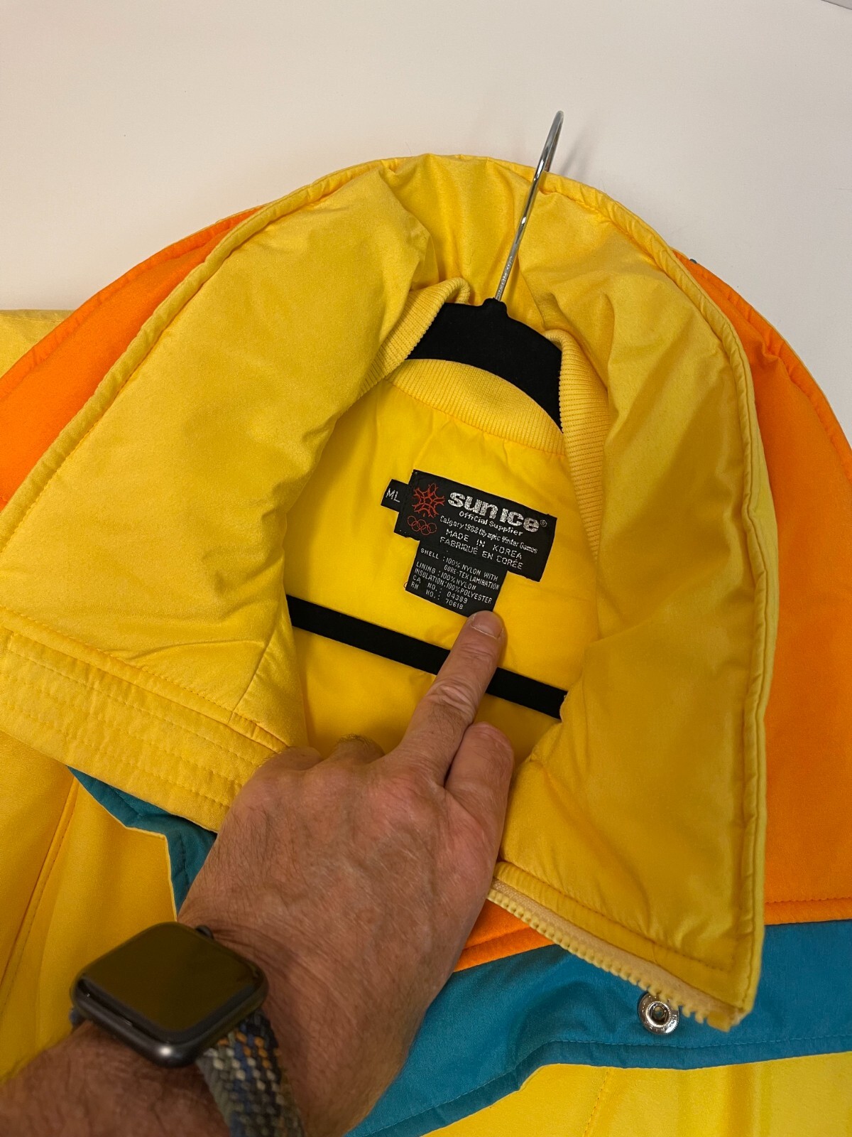 Vintage 80's Sunice Calgary Olympic Game Ski Jacket S… - Gem