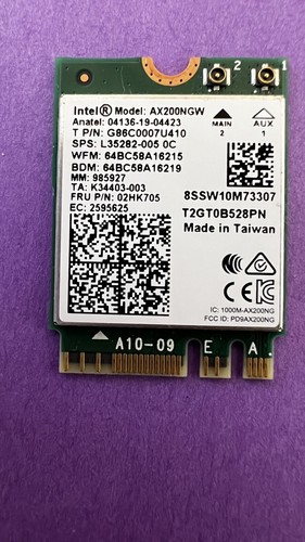 Intel Wi-Fi 6 AX200 Gig+ 2.4Gbps Dual-Band Mini PCI Network Card (AX200 ...